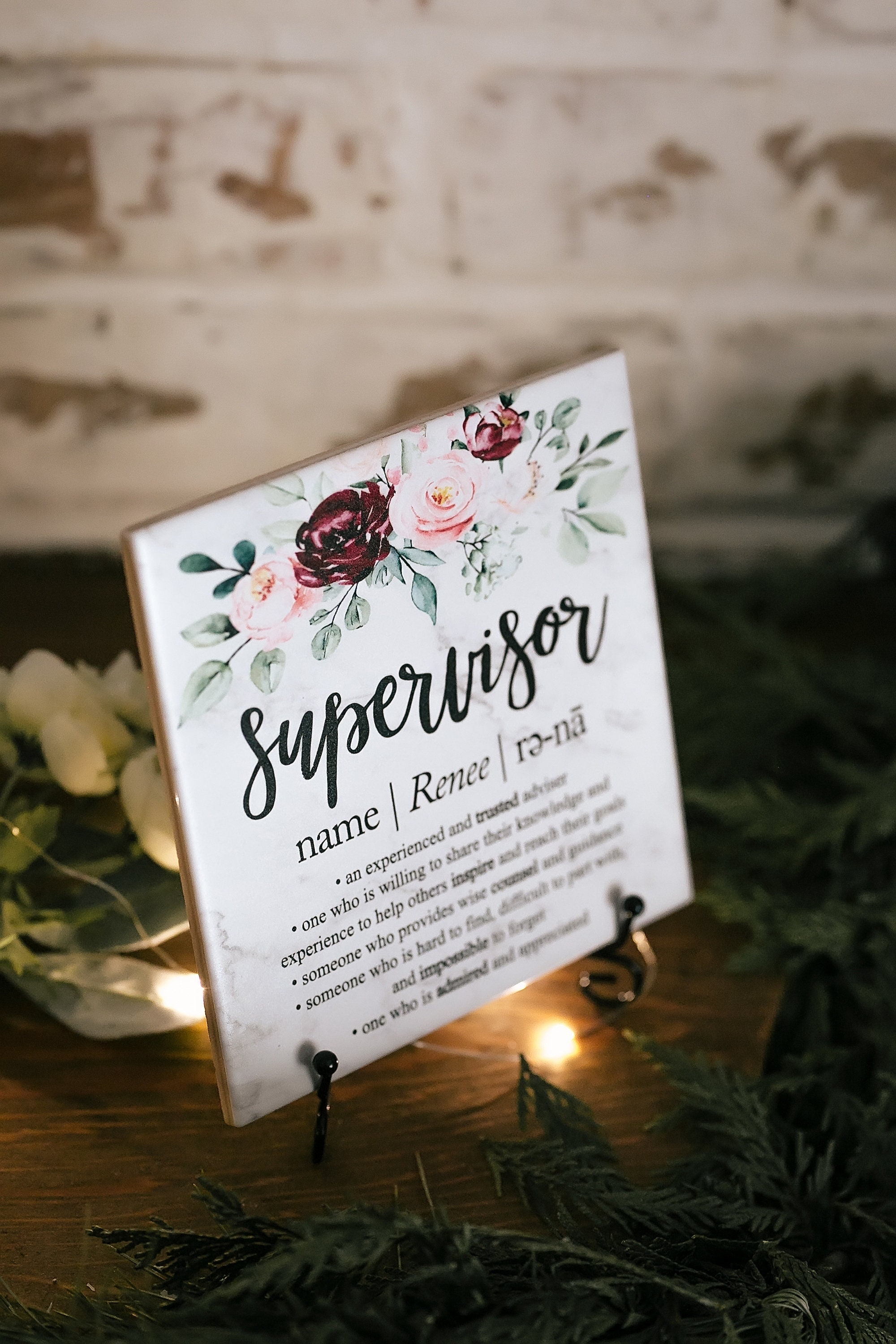 Marble Supervisor Boss Definition Plaque Stand Thank You - Etsy