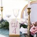 Black, White, Clear Frosted ARCH Acrylic Table Number Sign With Stands ...