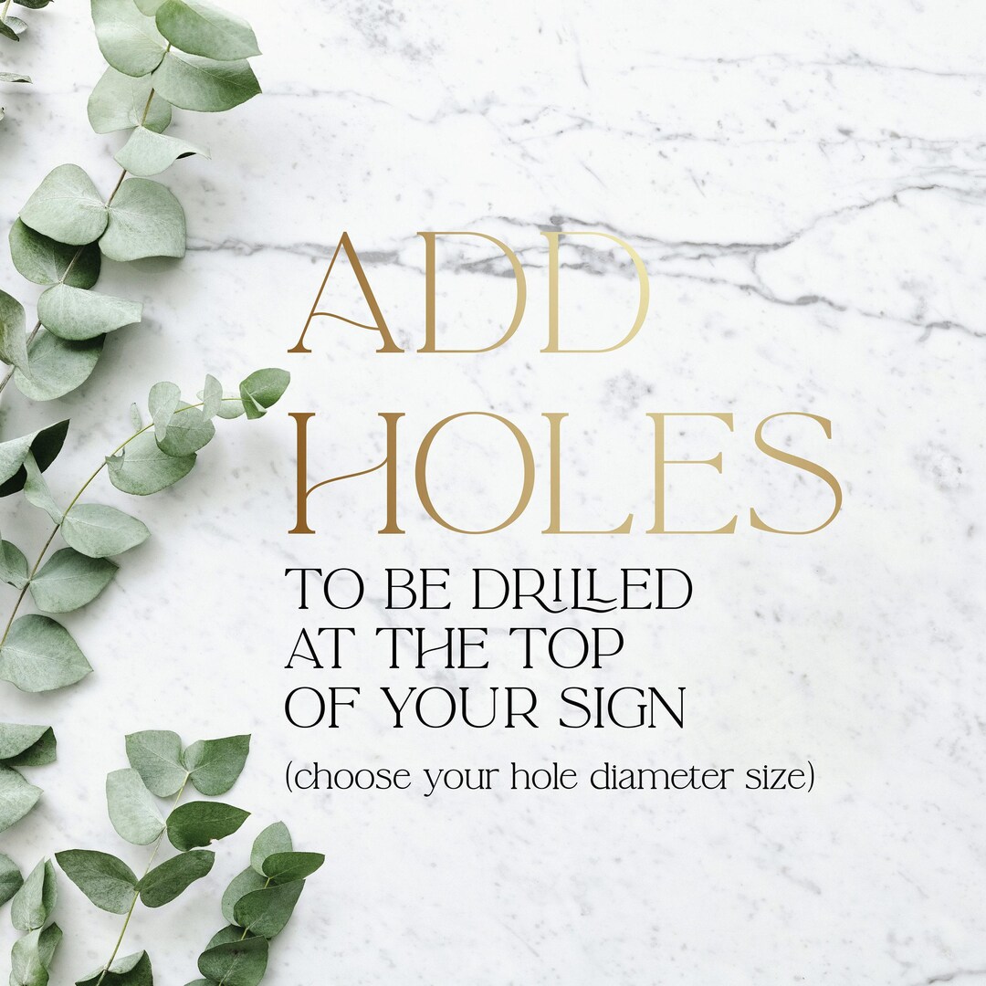 Hole Upgrade for Hanging Signs - Etsy
