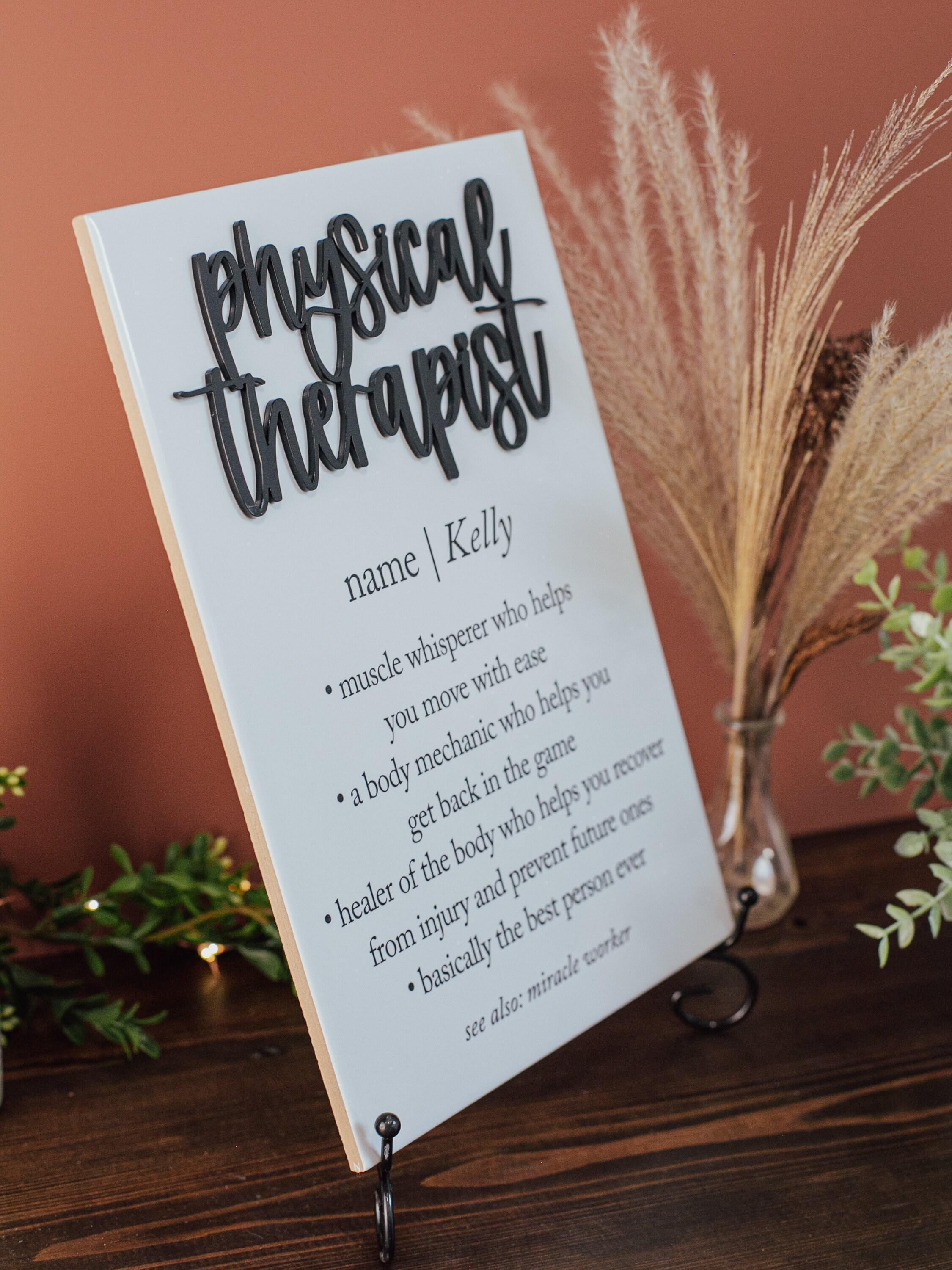 3D Physical Therapist Ceramic Tile Plaque With Stand, Thank You Muscle ...