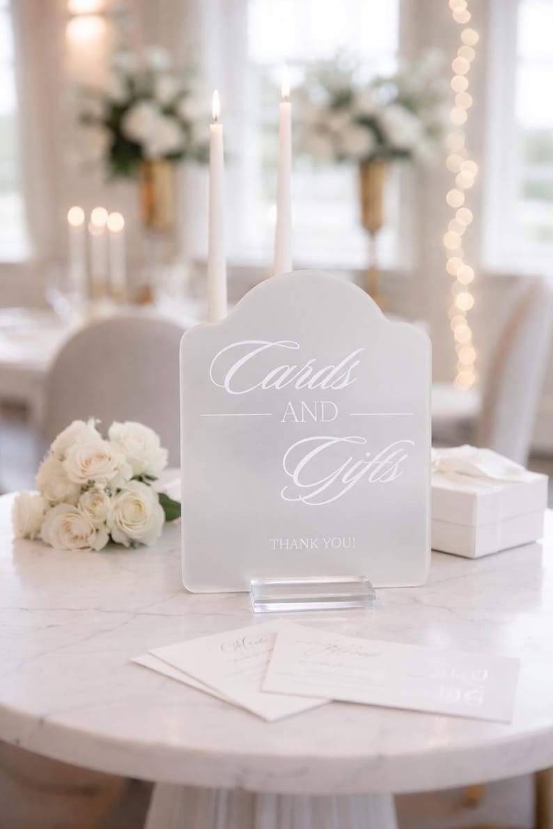 Set of 2 Gifts and Cards and Please Sign Our Guestbook Elegant Arch ...