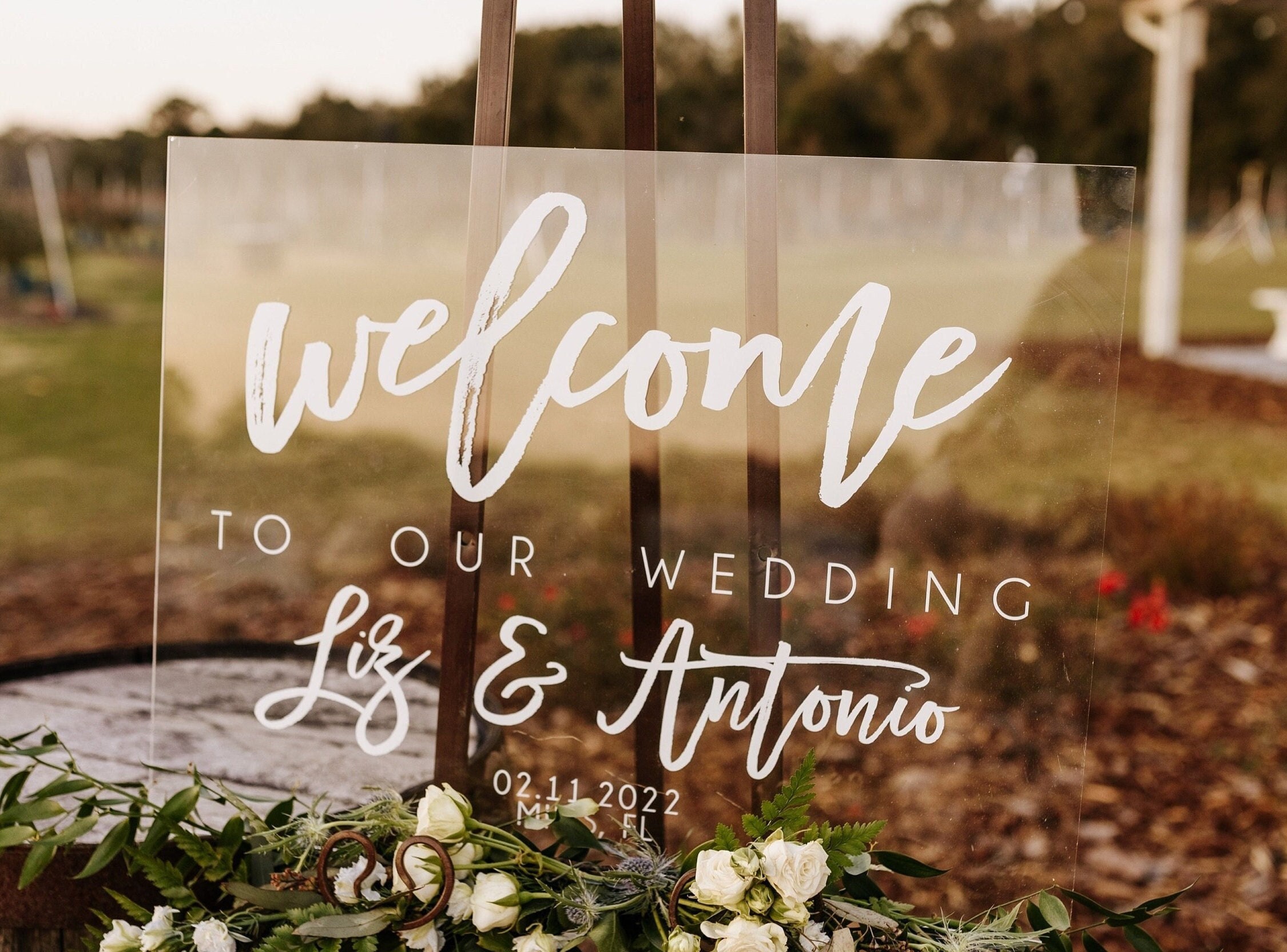 Home Décor Wall Hangings Signs 2022 wedding welcome signs Frosted ...