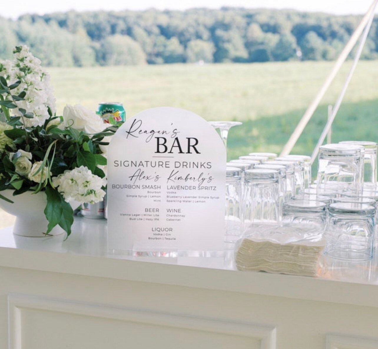 ARCH Bar Menu Signature Cocktails Custom Clear Glass Look - Etsy UK