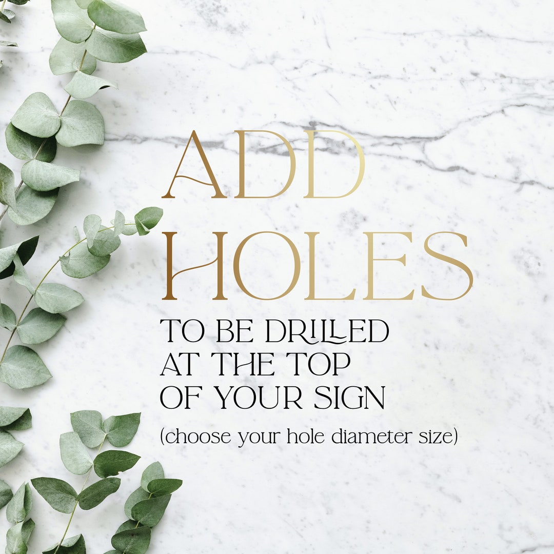 Hole Upgrade for Hanging Signs - Etsy