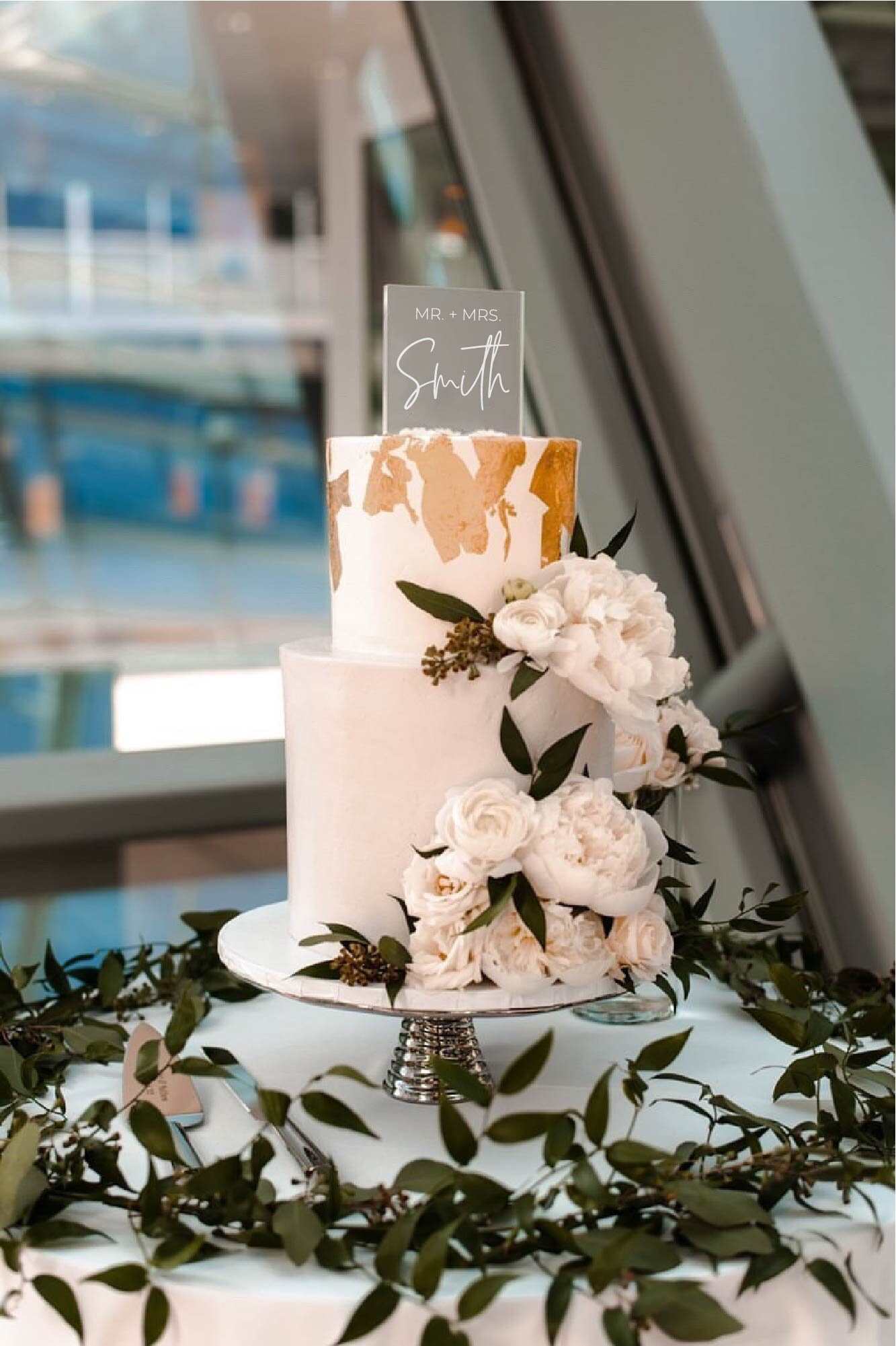 Acrylic Cake Topper Personalized Name Wedding or Birthday | Etsy