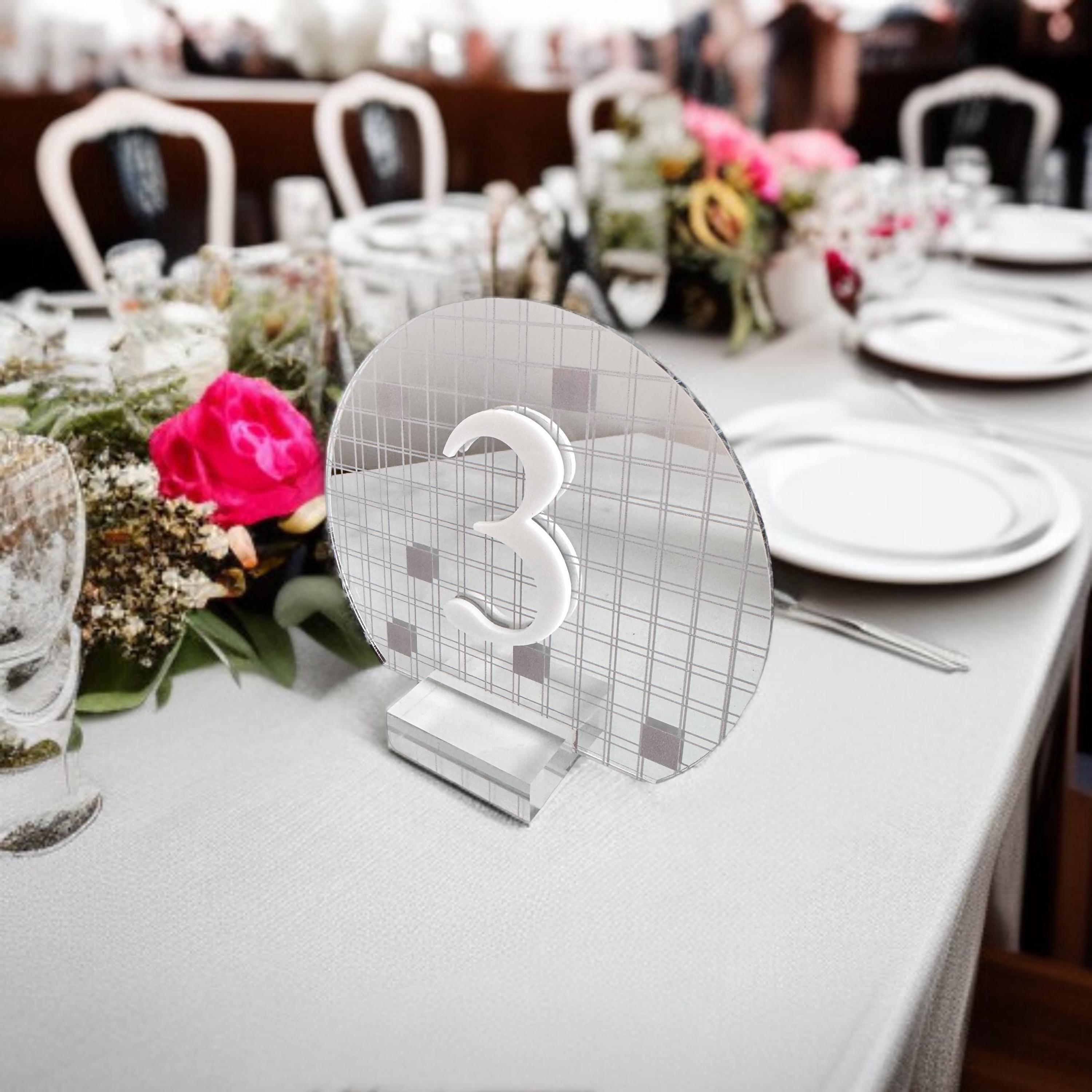 Retro Disco Wedding Table Numbers, Boho Vintage Acrylic Reception Decor ...