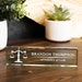 Attorney Glass Office Desk Name Plate, Clear JD Judge Nameplate, Lawyer ...