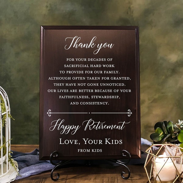 Retirement Plaque - Etsy
