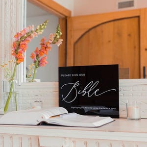 Please Sign Our Bible and Highlight Your Favorite Bible Verse Clear ...