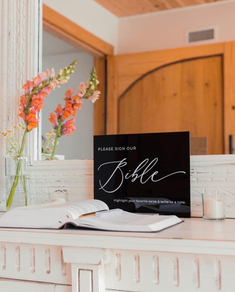 Please Sign Our Bible and Highlight Your Favorite Bible Verse Clear ...