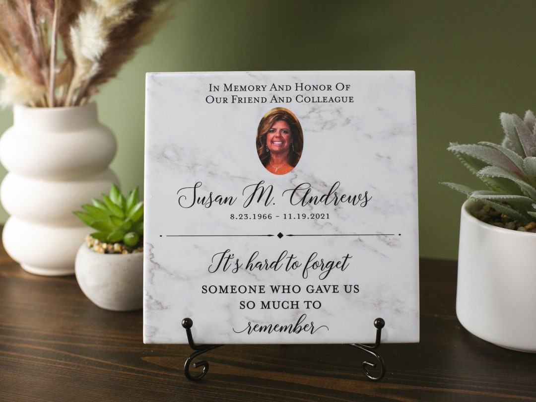 Sympathy Gift With Photo Memorial Plaque, in Loving Memory Gift ...