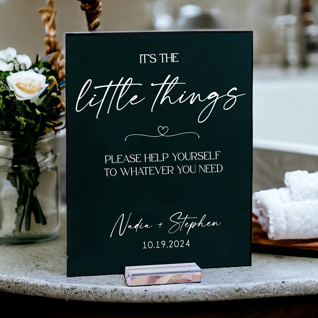 It's the Little Things Please Help Yourself Bathroom Sign Acrylic ...