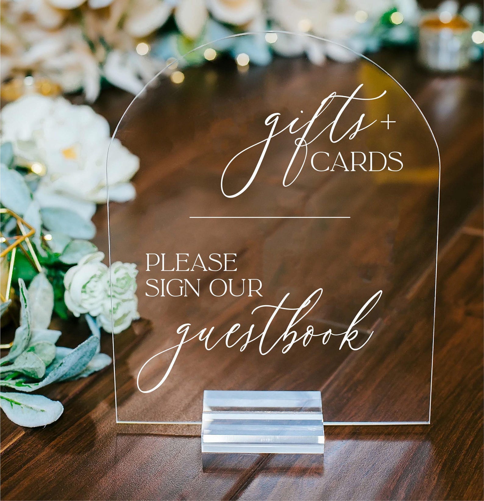 ARCH Acrylic Gifts and Cards + Please Sign Our Guestbook Duo Modern ...