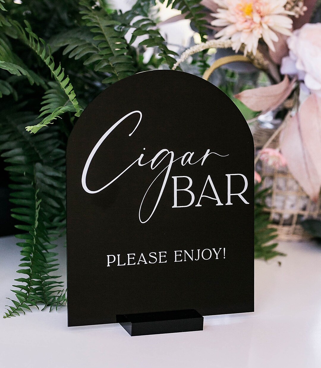 ARCH Cigar Bar Please Enjoy Wedding Whiskey or Bourbon and - Etsy