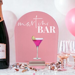 ARCH Custom Color MARTINI Bar Personalize With Drink Icon for Open ...