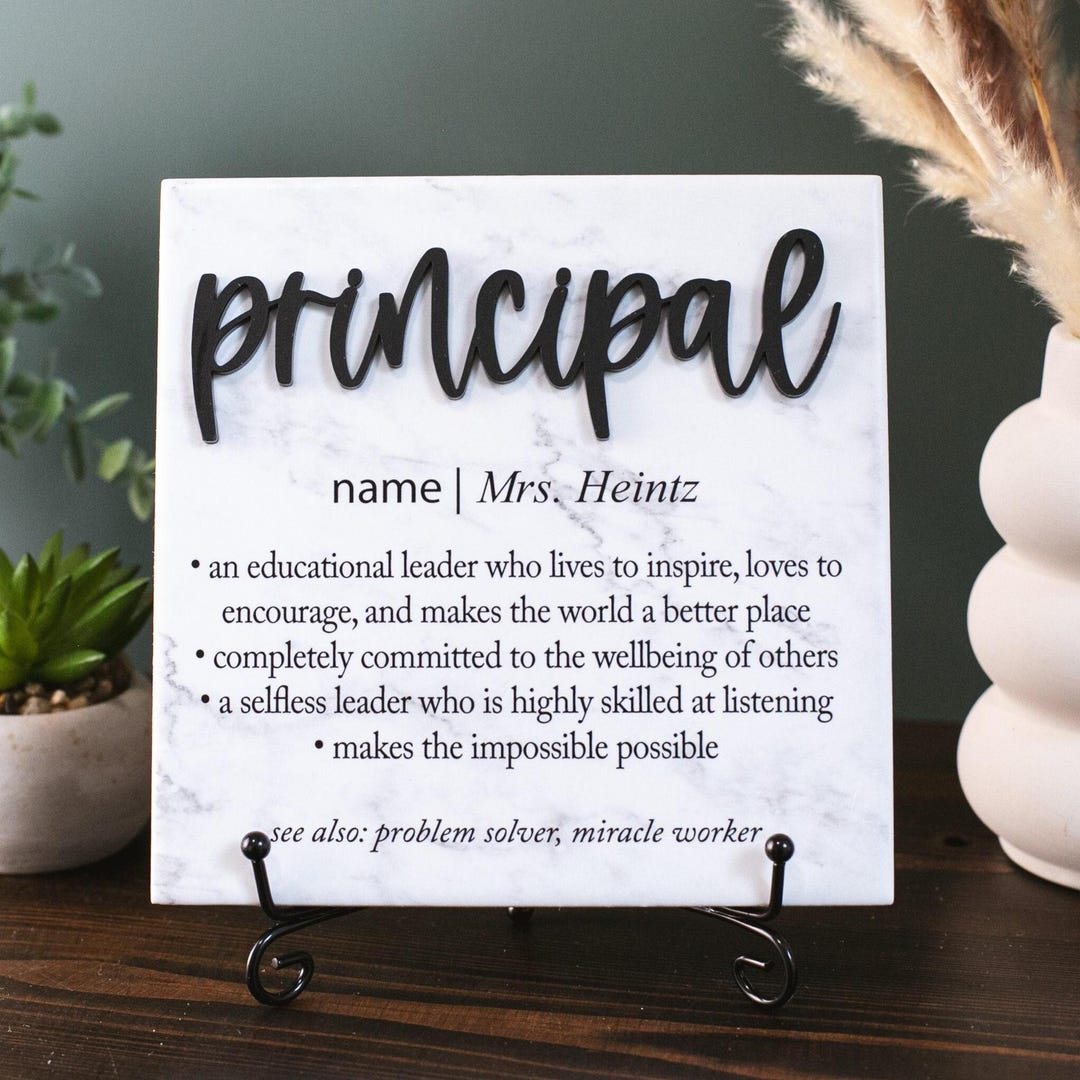 3D Principal Appreciation Tile Plaque Gift From College, High School ...