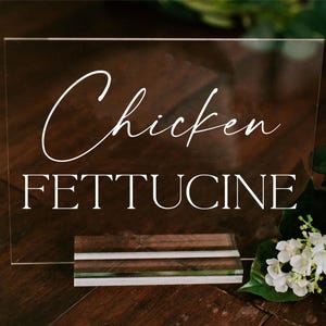 Buffet Wedding Food Menu Acrylic Signs, Dessert Table Titles, Entree ...