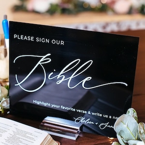 Please Sign Our Bible and Highlight Your Favorite Bible Verse Clear ...