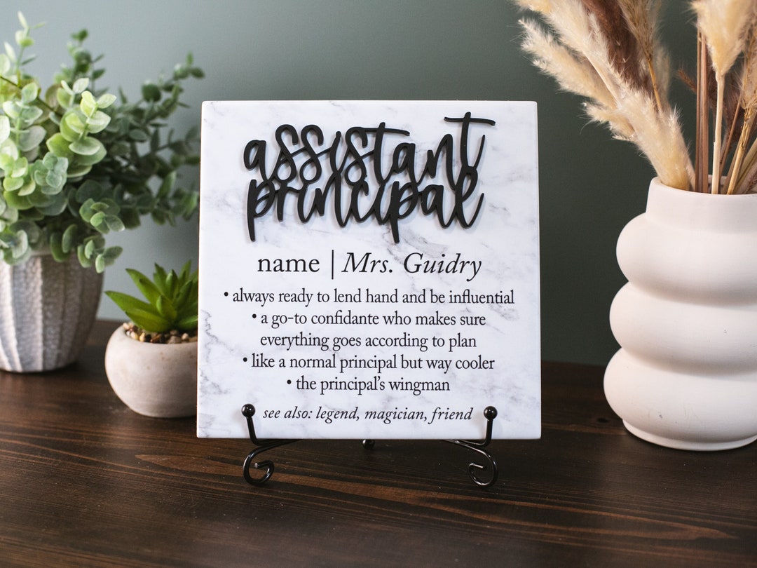 3D Assistant Principal Appreciation Tile Plaque Gift From College, High ...