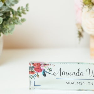 Personalized Boss Glass Office Desk Name Plate, Best Employer Ever ...