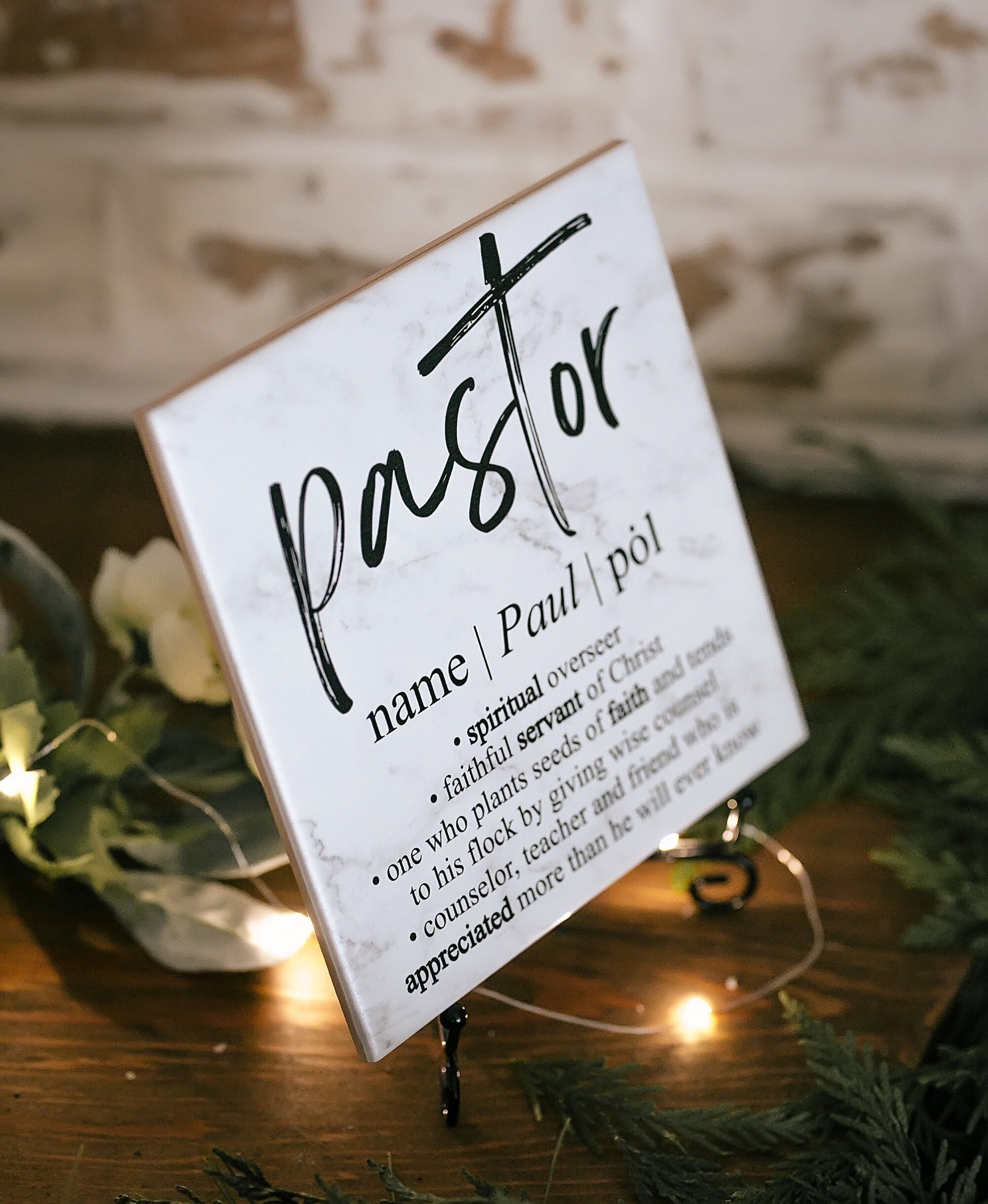 Pastor Definition Print Appreciation Day Plaque Gift Stand - Etsy