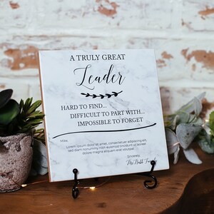 Marble Truly Great Leader Mentor Plaque With Stand Thank You | Etsy