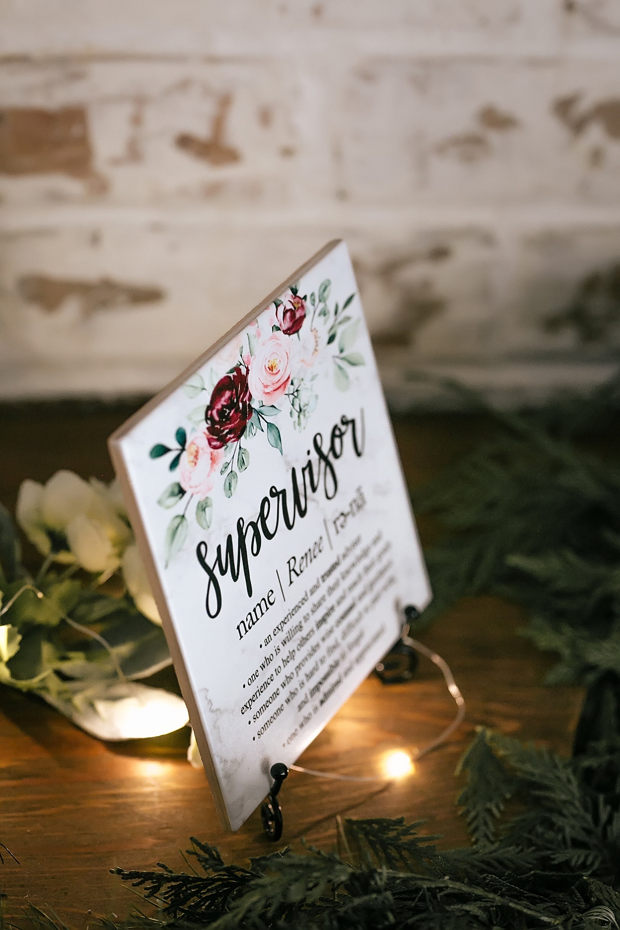 Marble Supervisor Boss Definition Plaque Stand Thank You - Etsy