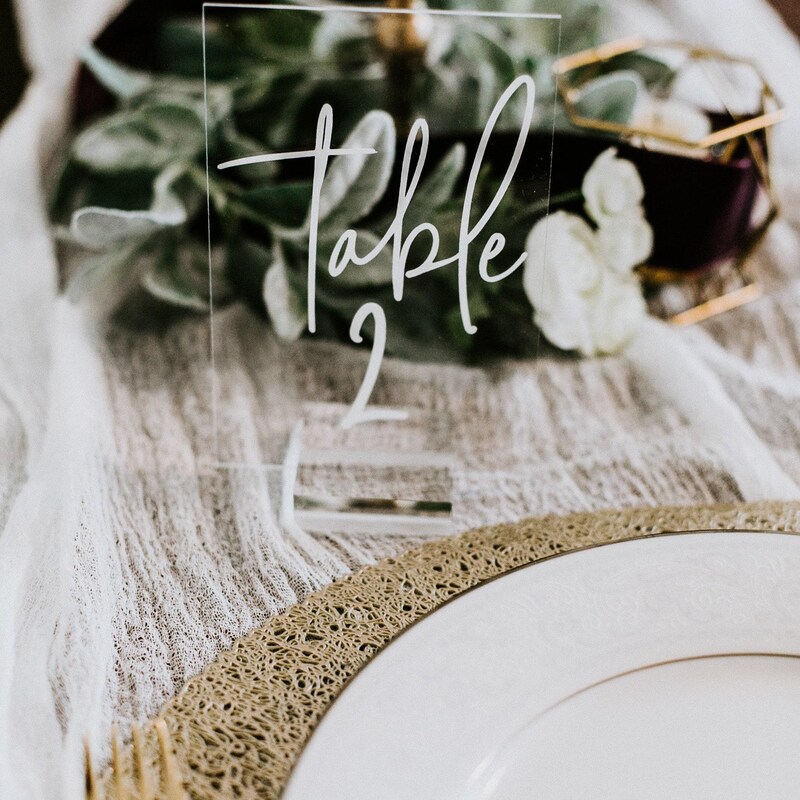 Acrylic Table Number - Etsy