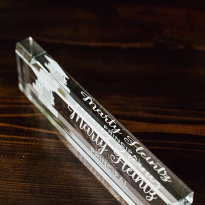 Principal Glass Office Desk Name Plate, Head of School Nameplate ...