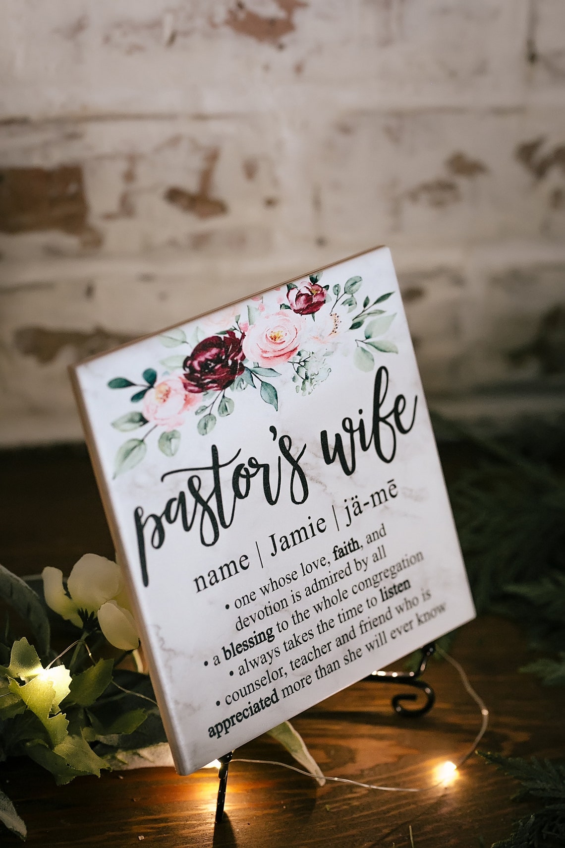 Pastors Wife Appreciation Day Tile Plaque T And Stand Etsy