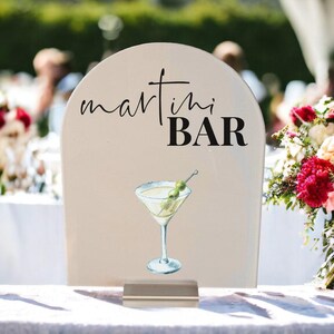 ARCH Custom Color MARTINI Bar Personalize With Drink Icon for Open ...