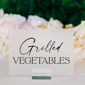 Buffet Wedding Food Menu Acrylic Signs, Dessert Table Titles, Entree ...