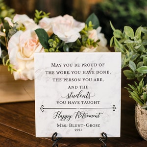 TEACHER or Professor Retirement Plaque Gift for Boss - Etsy