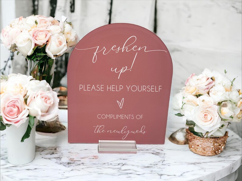 Freshen up Please Help Yourself Bathroom Sign Acrylic Wedding Sign ...
