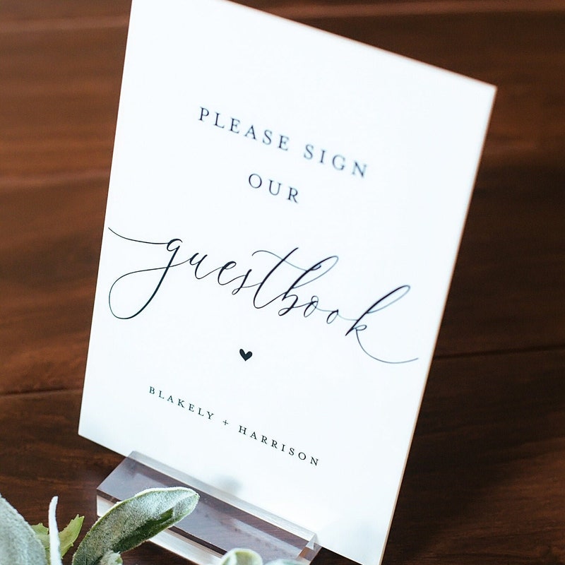 Wedding Sign in Book - Etsy