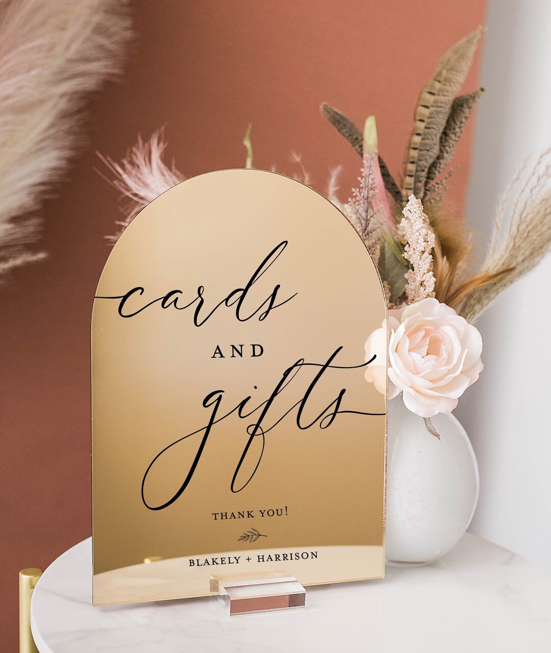 ARCH Gold Silver or Rose Gold Mirror Cards and Gifts - Etsy