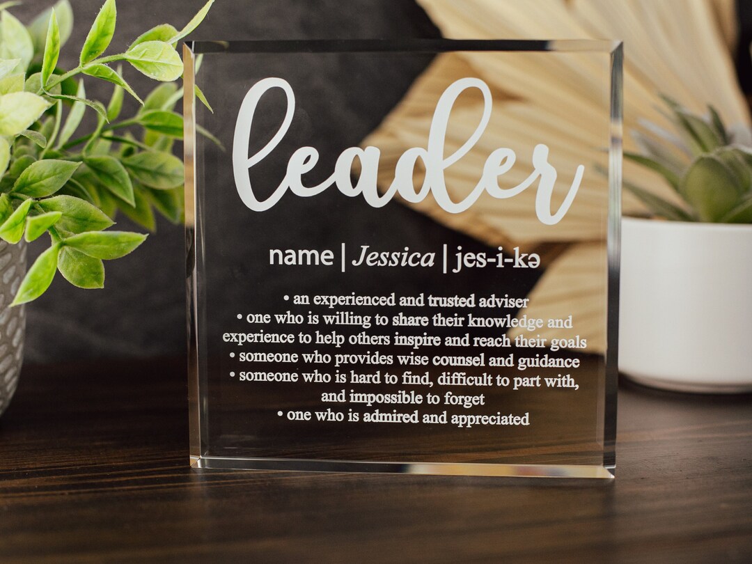 Leader Definition Crystal Glass Plaque for Employee - Etsy Leader Definition Crystal Glass Plaque for Employee - Etsy