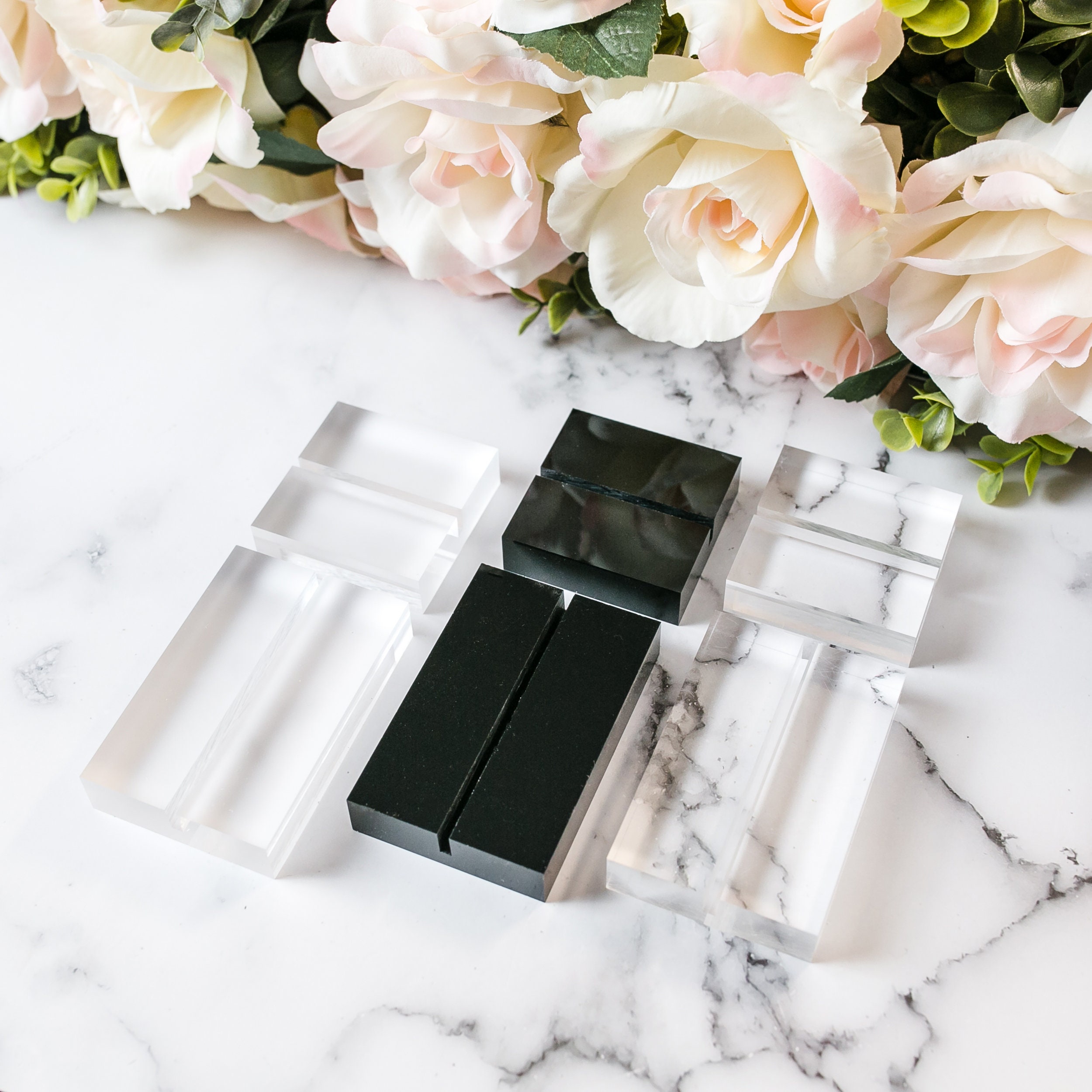 Acrylic Sign BLOCK Stand Card Display Holders Clear Stands | Etsy