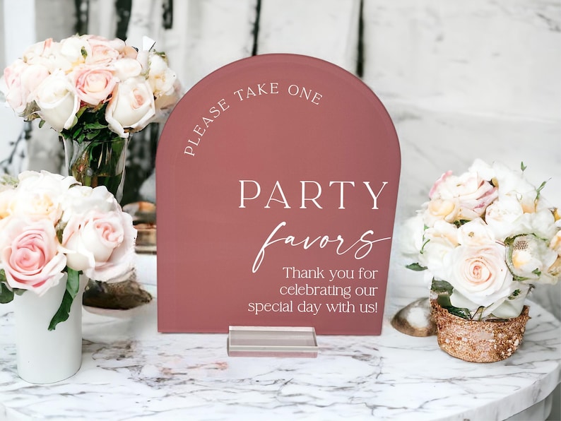 ARCH Party Favors Please Take One Acrylic Wedding Sign, Unplug Be ...