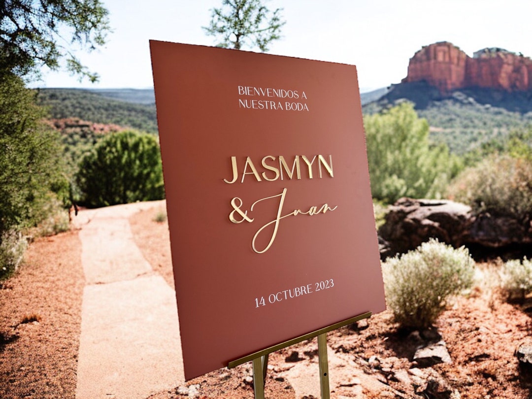 Neutral Natural Colors Boho Welcome to the Wedding of Terracotta Rust ...