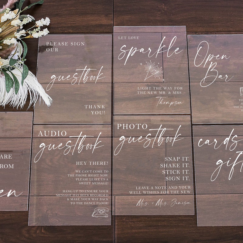 Acrylic Wedding Sign - Etsy