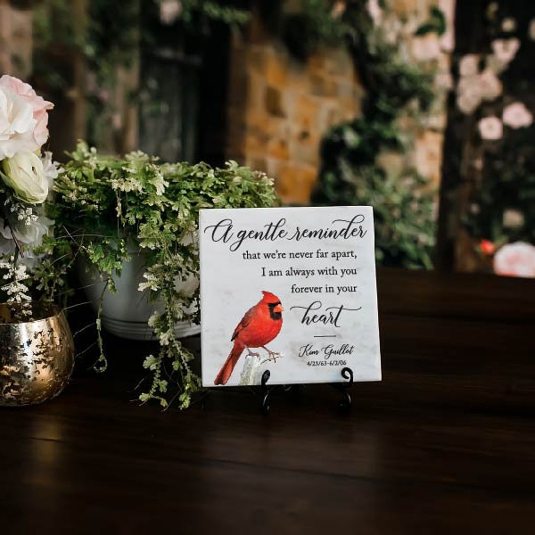 Red Cardinal Sympathy Tile Plaque Gift Memorial Sign Present - Etsy