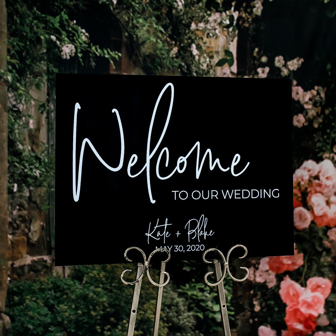 Clear Glass Look Acrylic Wedding Welcome Sign 18x24 - Etsy