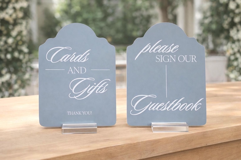 Set of 2 Gifts and Cards and Please Sign Our Guestbook Elegant Arch ...