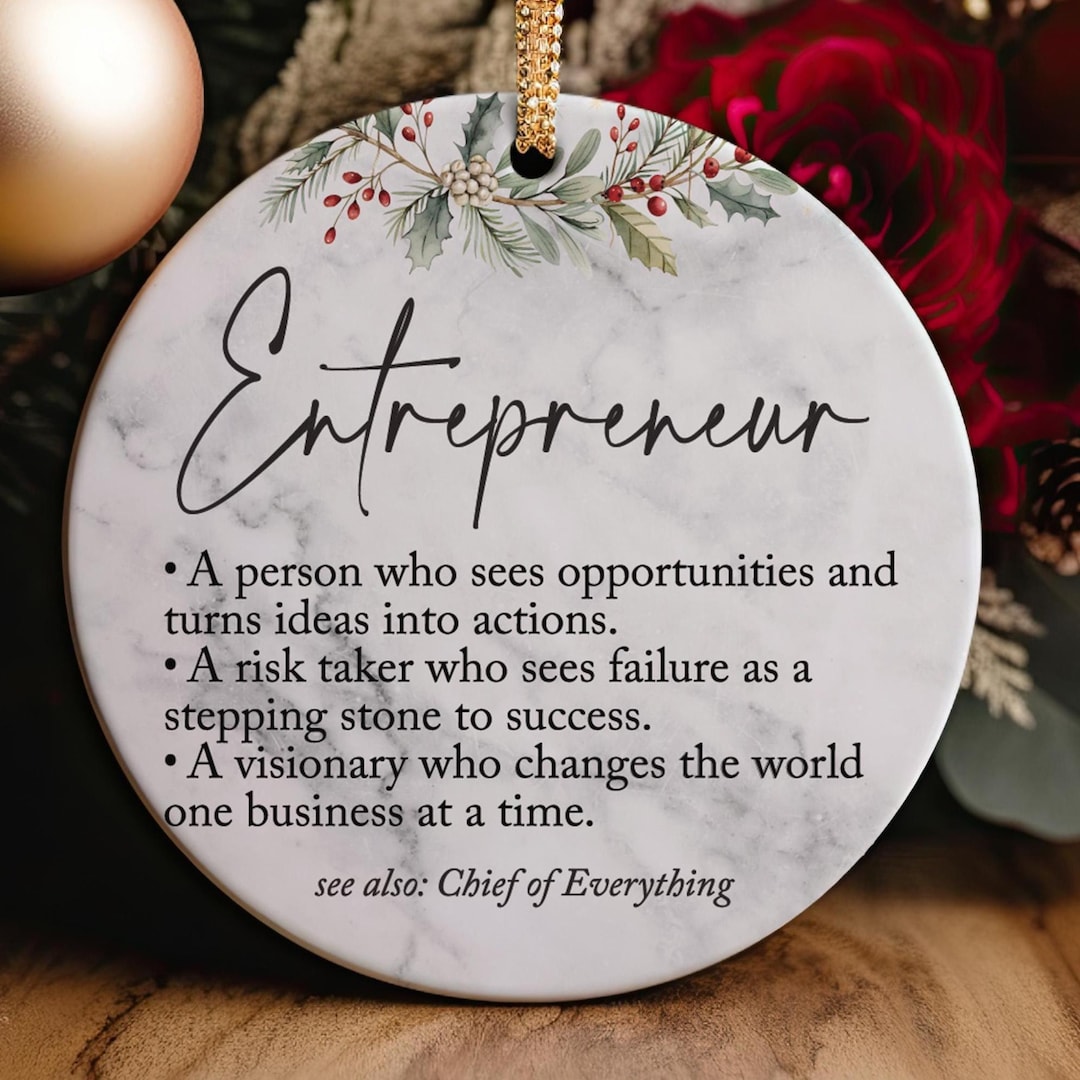 Entrepreneur Ornament – Motivational Christmas Gift, Small Business ...