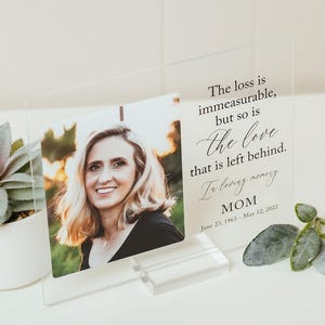 Sympathy Gift With Photo Memorial Plaque, in Loving Memory Present ...