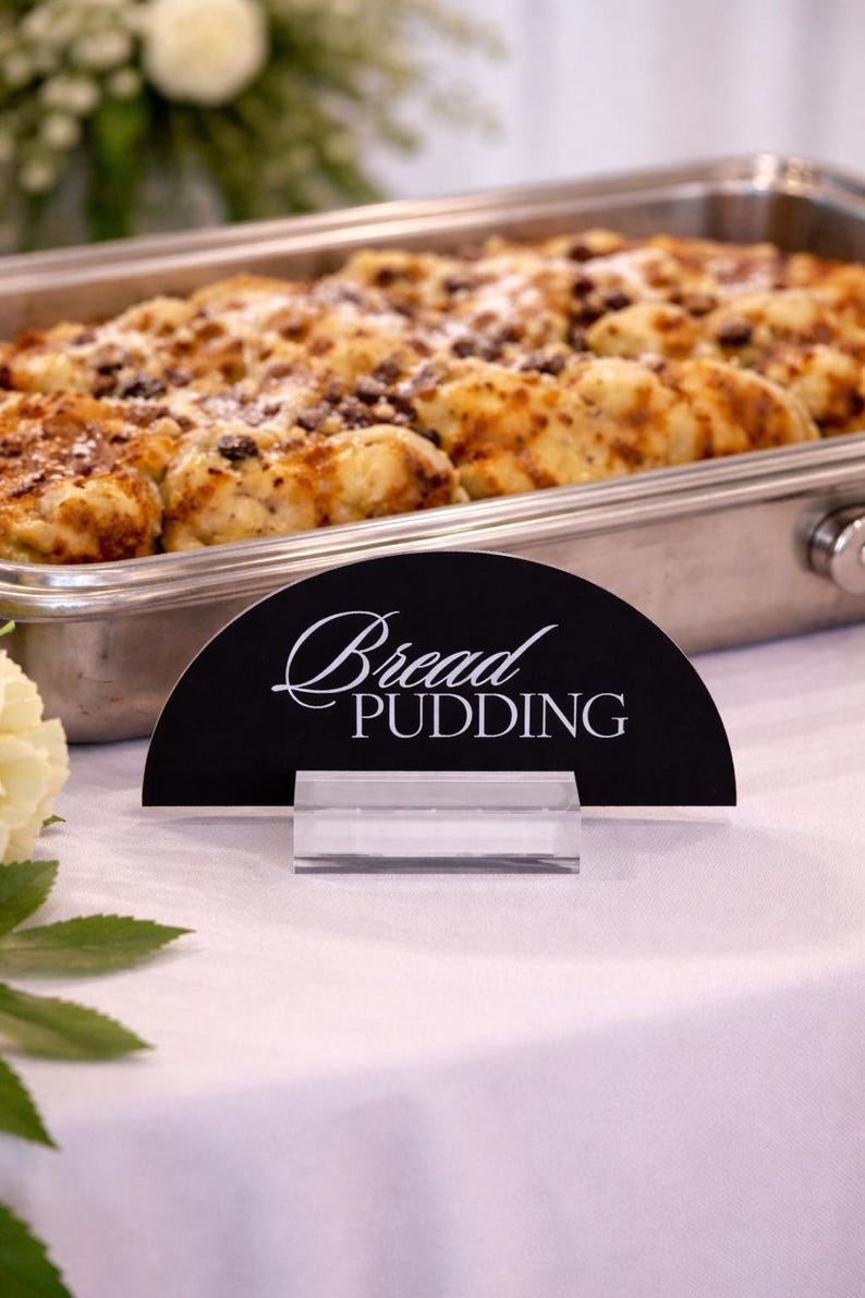 Acrylic Buffet Food Name Signs, Wedding Dessert Table Title Entree ...