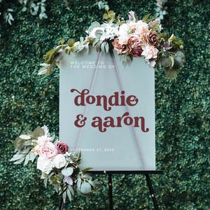 Vintage Retro 70s ARCH Wedding Sign, 60s 70's Theme Boho Groovy Hippie ...