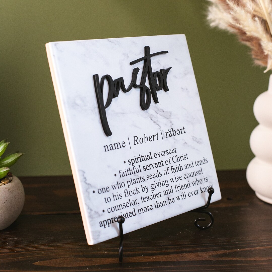 3D Laser Cut Pastor Plaque With Stand, Thank You Mentor Sign, Custom ...