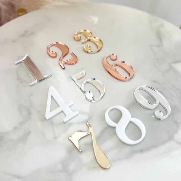 Acrylic Numbers - Etsy